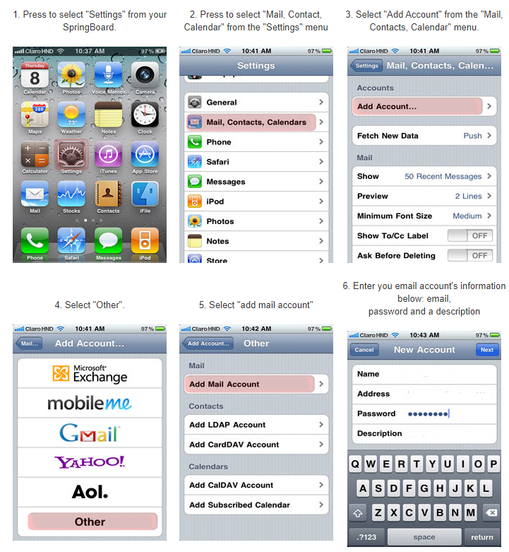 Configure email on your iPhone - NivaCity