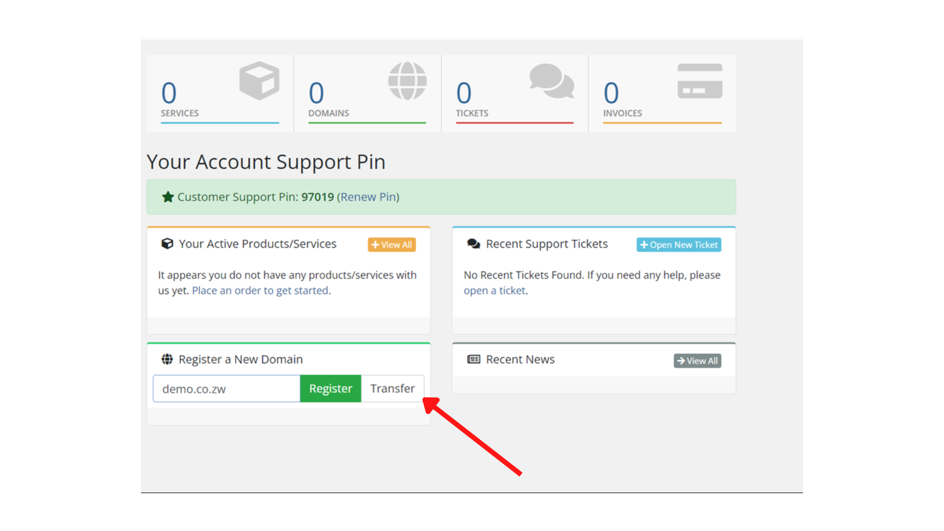 How to make a domain transfer order from clientzone - NivaCity